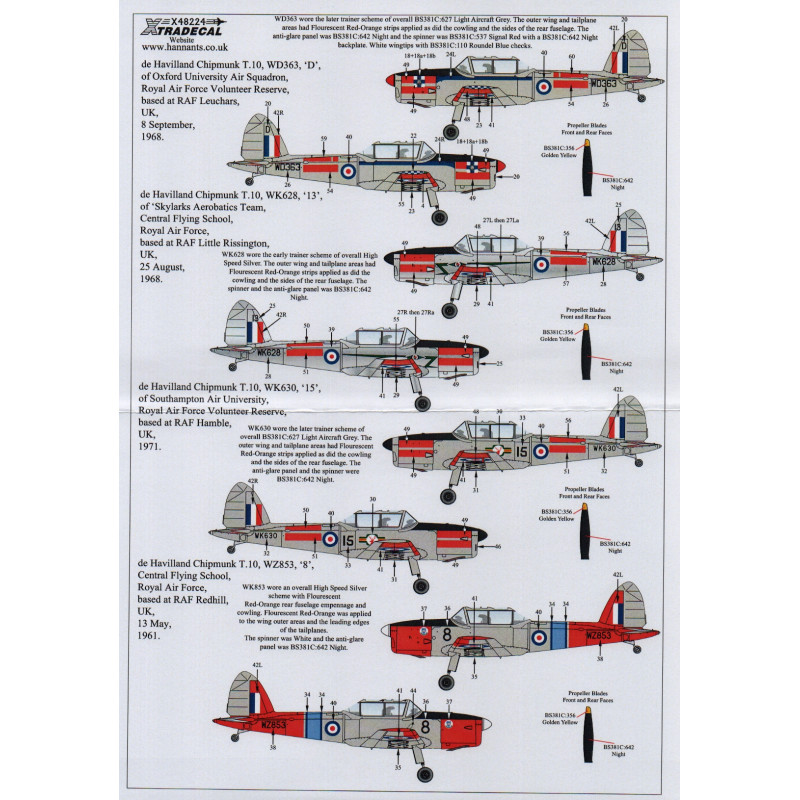 de Havilland Chipmunk In Military Service Collection Pt.4